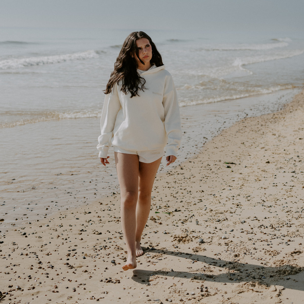SUNBAE Offline Sweat Short with Signature Embroidery in Ivory – sunbae ...